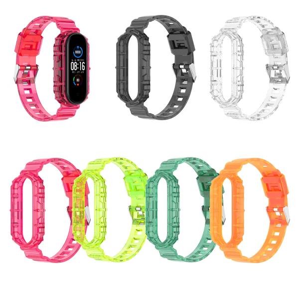 商品名: TenCloud 6 Pack Band with Case Compatible with Xiaomi Mi Band 7/Band 6 Band 7Smartwatch TPU Cute Jelly Watch Strap ...