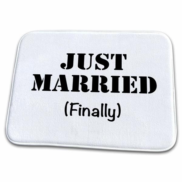 商品名:  3dRose Wedding - Just Married Finally Black - Bathroom Bath Rug Mats (rug-261078-1)ブランド: 3dRose商品番号: 素材: Polyester...