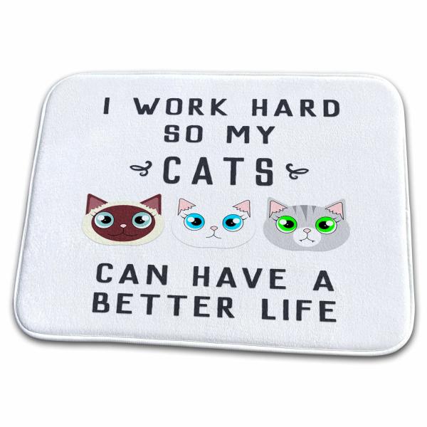 商品名:  3dRose I Work Hard So My Cats Can Have A Better Life - Bathroom Bath Rug Mats (rug-289664-1)ブランド: 3dRose商品番号: 素材: ...
