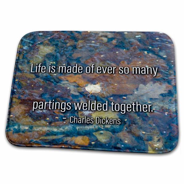 商品名:  3dRose Winter ice, Leaves. Charles Dickens Quote Life is... - Bathroom Bath Rug Mats (rug-302685-1)ブランド: 3dRose商品番...