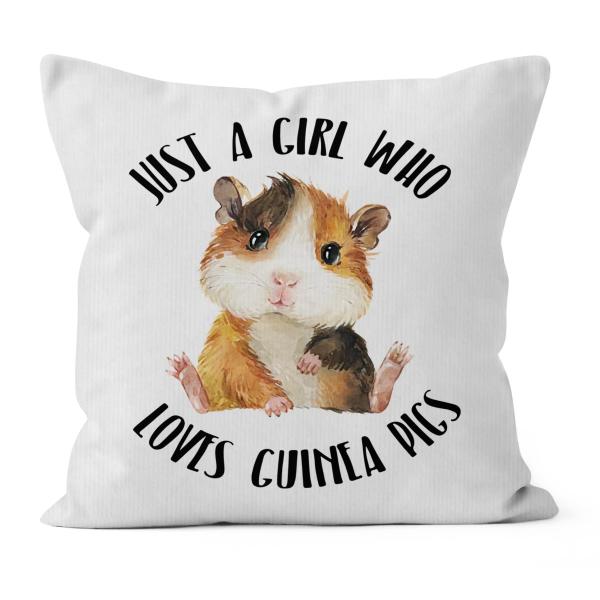 商品名: HIWX Just A Girl Who Loves モルモット ピギーラバー 装飾枕カバー スローピローカバー、ファームハウス 動物 モルモット ソファ、ソファ、女の子の部屋用ホームデコレーション 18 x 18インチ ピローケ...