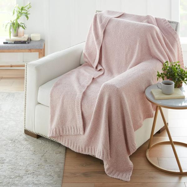 商品名: Catherine 社製 快適なニットスローブランケット 70 x 60インチ ロータスヘザー Crafted by Catherine Heathered Cozy Knit Throw Blanket 60" x 70" In...