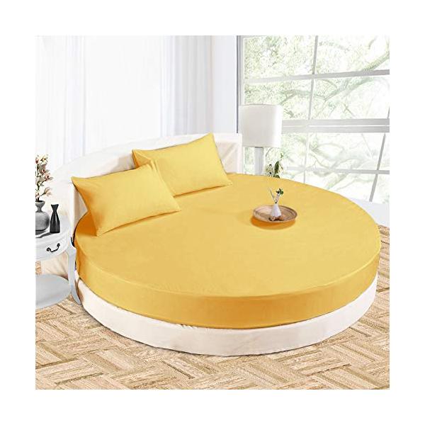 商品名:  Lusso Mercato Round Bed Fitted Sheet 100% Cotton 800 Thread Count, 1 Piece Fitted/Bottom Sheet 18" Deep Pocket and...