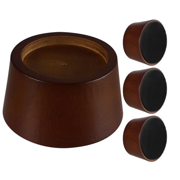 商品名: 木製家具ライザーブロック ? 4個セット 2インチ ベッドライザー 高耐久 無垢材 ラウンドライザー 2000ポンド 滑り止めパッド付き ソファライザー 収納スペース作成 掃除が簡単 OneDream Wood Bed Furni...