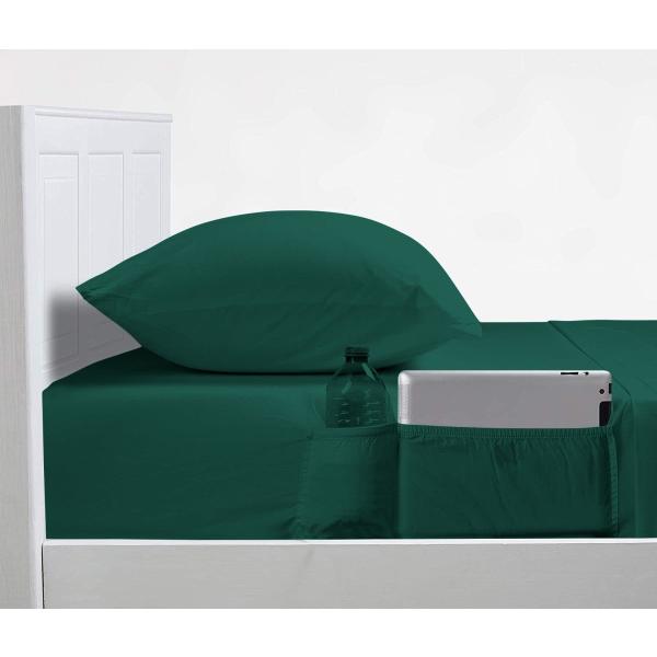 商品名: Luxury Bed Sheets Extra Soft Easy Fit Breathable &amp; Cooling Olympic Queen Size Side Pocket 4 Piece Sheet Set wit...