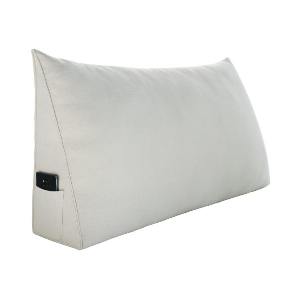 商品名:  Johnear Triangular Headboard Pillow Daybed Wedge Pillow Cotton Linen Large Bolster Reading Back Rest Pillow for So...
