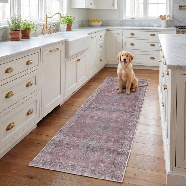 商品名: SAFAVIEH Tucson Collection Runner Rug - 2'6" x 8', Light Rust &amp; Beige, Persian Design, Non-Shedding Machine Was...