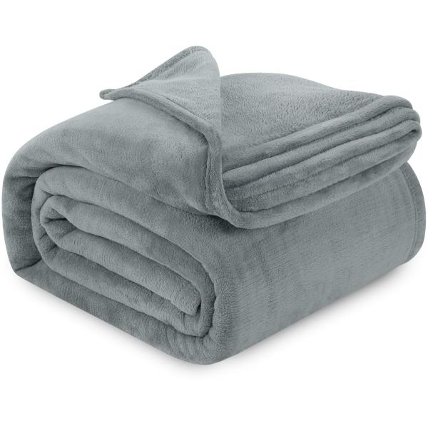 商品名:  Utopia Bedding Cool Grey Fleece Blanket King Size Lightweight Fuzzy Soft Anti-Static Microfiber Bed Blanket (90x10...