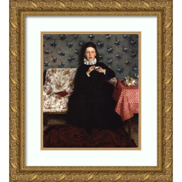 商品名:  ArtDirect Wilhelm Tr〓bner 15x17 Gold Ornate Frame and Double Matted Museum Art Print Titled - On the Sofa (1872)ブラ...