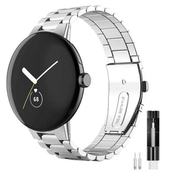 商品名:  FitTurn Bands Compatible with Google Pixel watch 4 3 41mm/2 1 Metal Stainless Steel Band Replacement Classic Durab...