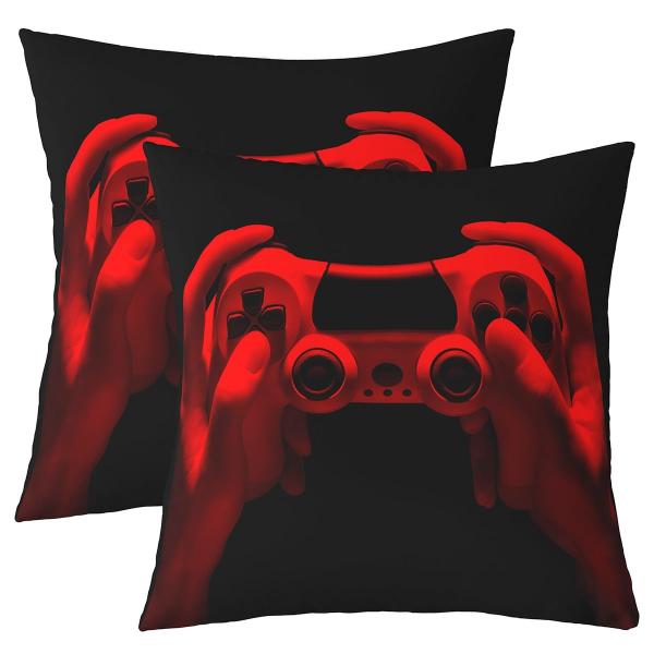 商品名:  Gamer Gamepad Throw Pillow Covers for Couch Sofa Bed,Set of 2 Gaming Decorative Pillows Cushion Covers,Game Room D...