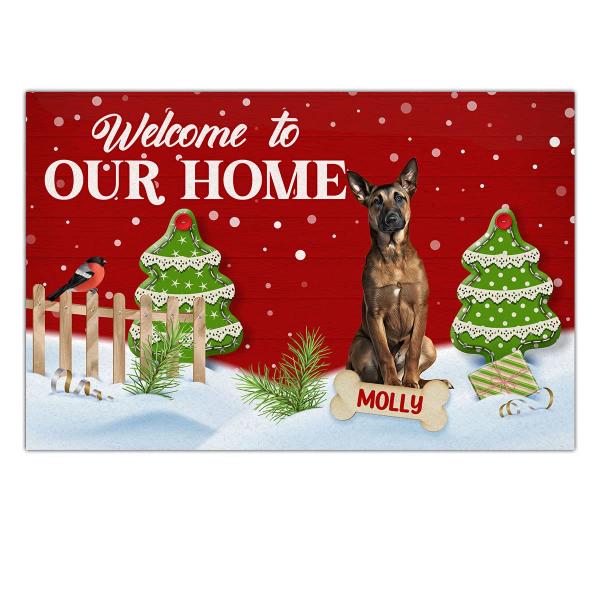 商品名:  kobalo Personalized Belgian Malinois Kitchen Home Rug Non-Slip 16x24 Inch Carpet Indoor Entryway Doormat Christmas...