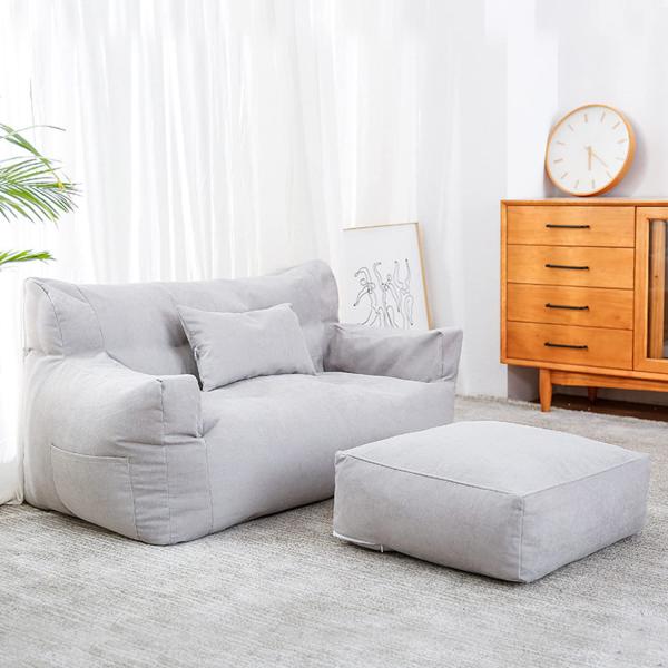 商品名:  PHASFBJ Sofa Lazy Sack Bean Bag Chair Cover with Footstool Cover &amp; Comfortable Pillowcase (Does not Contain Fi...