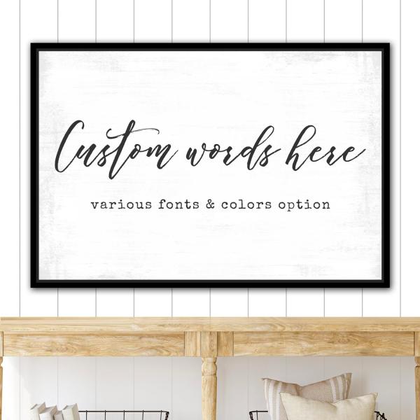 商品名: Custom Quotes for Living Room or Bedroom Home Decor, Personalized Unique Rustic Framed Word Text Signs Sayings Plaq...