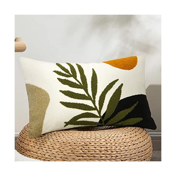 商品名: Merrycolor Boho Lumbar Throw Pillow Covers 12x20 Tufted Abstract Mid Century Modern Pillowcases Bohemian Aesthetic ...