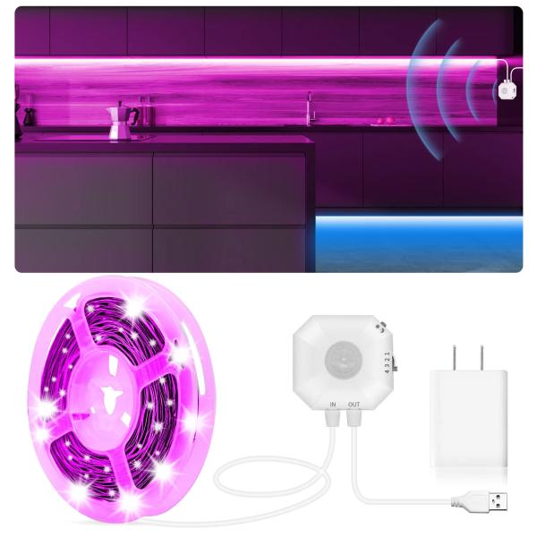 商品名: 9.84フィート マルチカラー モーションセンサーライト MATICOD Motion Sensor Lights Indoor Under Bed RGB LED Light Strip With APP Control - N...