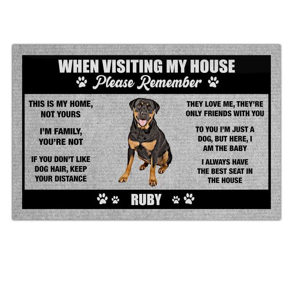 商品名:  kobalo Personalized Rottweiler Kitchen Home Rug Non-Slip Carpet Indoor Entryway Doormat 16x24 Inch When Visiting M...