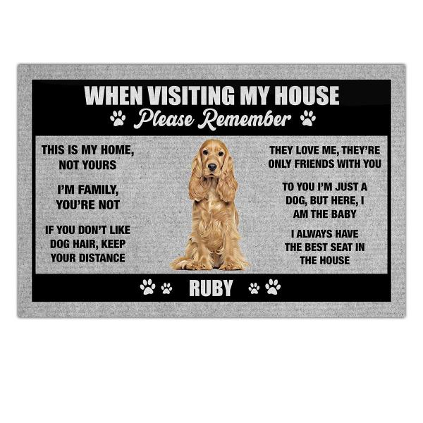 商品名:  kobalo Personalized English Cocker Spaniel Kitchen Home Rug Non-Slip Carpet Indoor Entryway 16x24 Inch Doormat Whe...