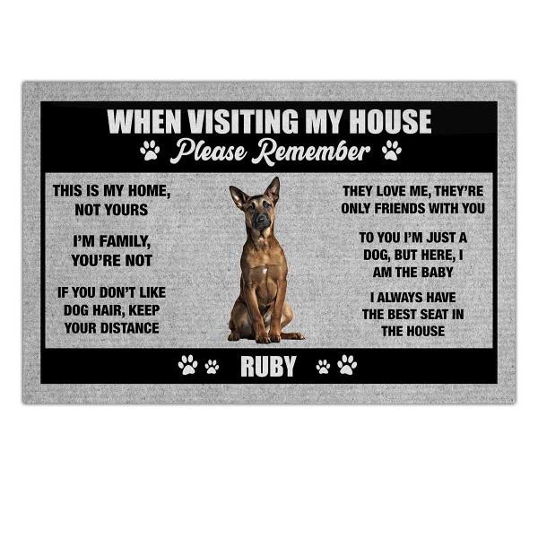 商品名:  kobalo Personalized Belgian Malinois Kitchen Home Rug Non-Slip 16x24 Inch Carpet Indoor Entryway Doormat When Visi...