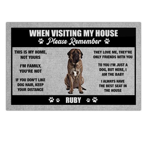 商品名:  kobalo Personalized English Mastiff Kitchen Home Rug 16x24 Inch Non-Slip Carpet Indoor Entryway Doormat When Visit...