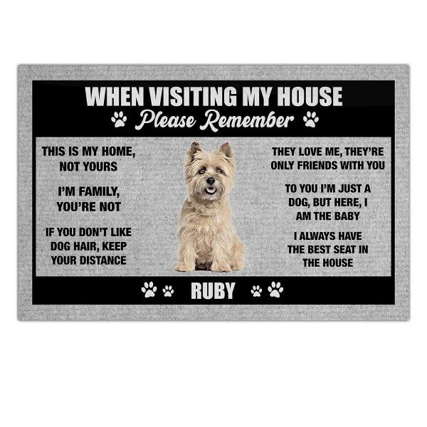 商品名:  kobalo Personalized Cairn Terrier Kitchen Home Rug Non-Slip 16x24 Inch Carpet Indoor Entryway Doormat When Visitin...