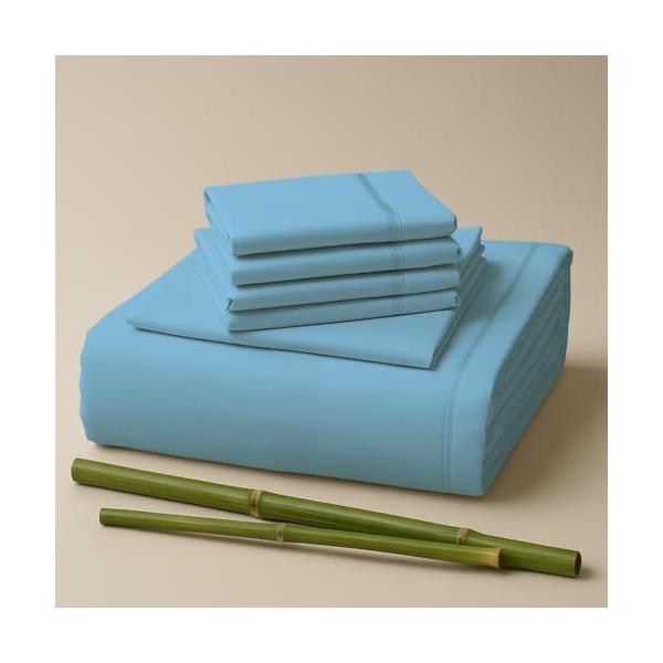 商品名:  Sacred Thread Rayon Derived from Bamboo Sheets Twin XL Size, 18'' Deep Pocket Cooling Sheets for Hot Sleepers, 4 P...