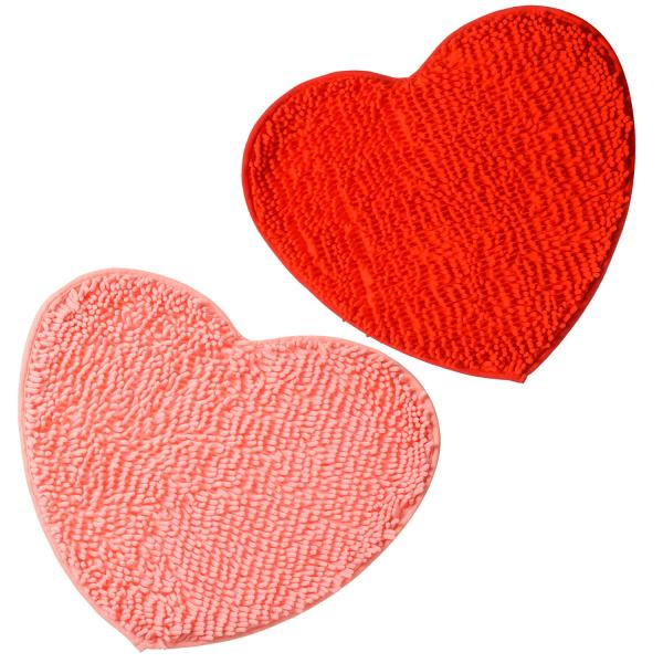 商品名:  AWIZOM 2 Pack Valentine's Day Heart Shaped Rug, Love Decorative Floor Mat, Non-Slip Washable Doormat, Entrance Wel...