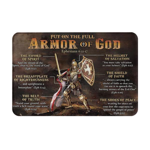 商品名:  Welcome Door Mats Warrior of God Put on The Full Armor of God Rugs Rug Carpets Bathroom Decor for Kitchen Bedroom ...