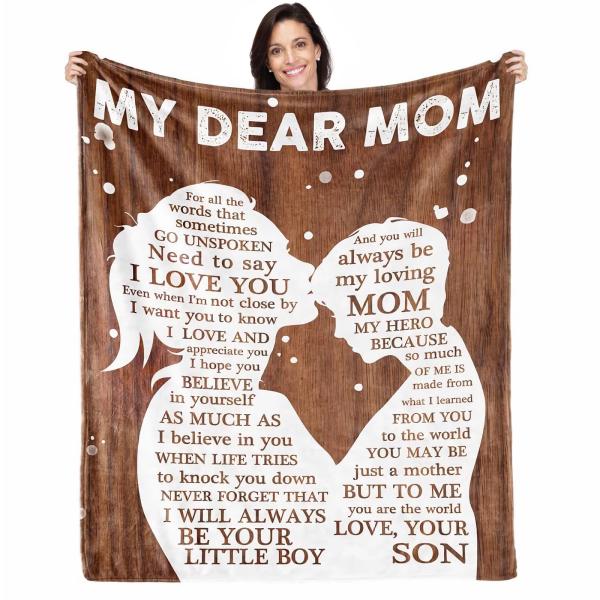 商品名: noilfasiki 母の日 誕生日 ギフト 息子から お母さんへのギフト I Love You Best Mom Ever ギフトアイデア お母さんへ ブランケット クリスマス バレンタイン デー 感謝祭 プレゼント ベッドスロ...