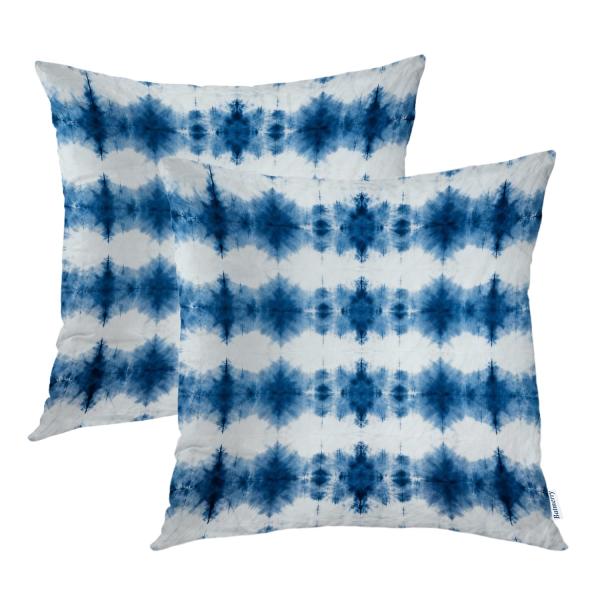 商品名: Batmerry Indigo Blue Abstract Stripe Throw Pillow Covers,White Art Stripe Decorative Pillow Covers Digital Printing...