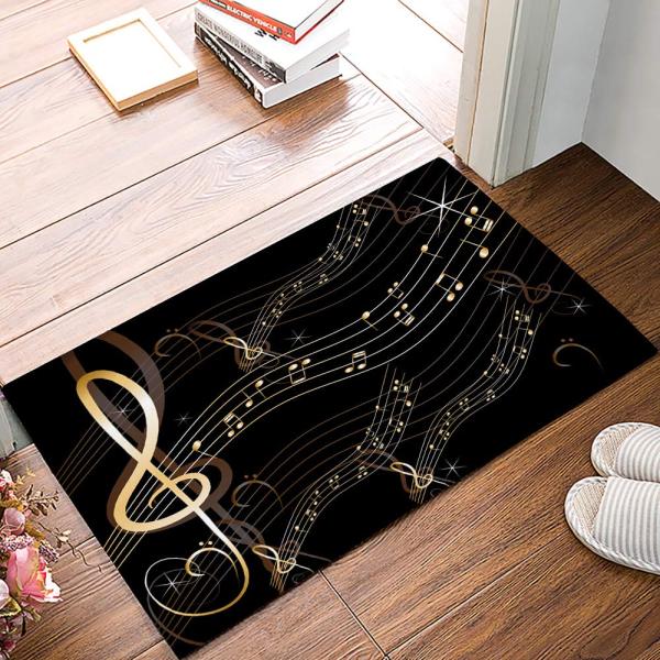 商品名:  Black Playing Notes and Beautiful Sheet Music, Bathroom Shower Mat Doormat Non Slip,Floor Rug Absorbent Carpets Fl...