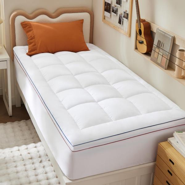 商品名:  Bedsure Twin XL Mattress Topper Dorm Bedding - Extra Thick Mattress Pad Cover with Deep Pocket, Plush Soft Pillow-...