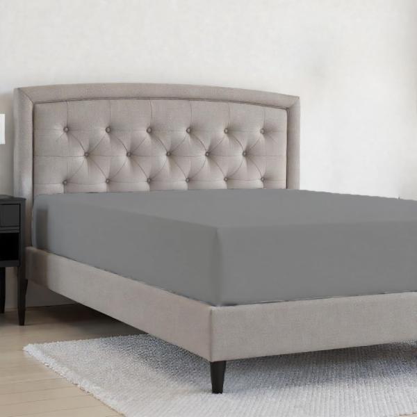 商品名: エジプト綿ツインXL ボックスシーツのみ 800スレッドカウント サテン織り、18インチの深いポケット付き、柔らかい、通気性&amp;冷却フィットシート、ライトグレー Egyptian Cotton Twin XL Fitted ...