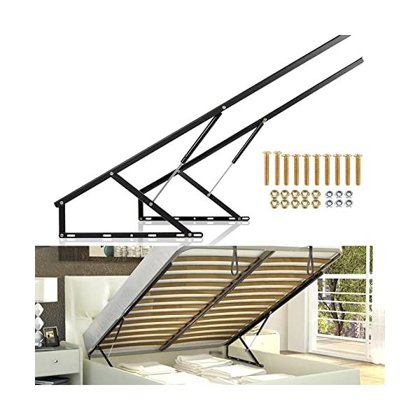 商品名:  Dyna-Living 4.6FT Bed Lift Mechanism 120kg/264.5lbs Load Capacity Pneumatic Gas Spring for Storage Bed Box or Sofa...
