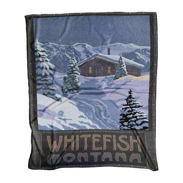 商品名:  Whitefish Montana Ultra Fleece Bed Sofa Travel Cozy Blanket from Travel Artwork by Artist Paul A. Lanquist 60" x 8...