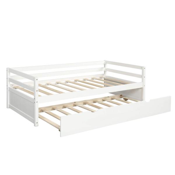 商品名:  Harper &amp; Bright Designs Wooden Twin Daybed with Trundle, Twin Size Platform Bed Frame, Twin Sofa Bed for Livin...