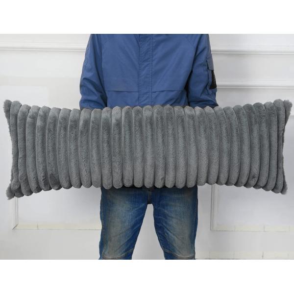 商品名:  PANOD Faux Fur Extra Long Body Pillow Cover 16x40, Plush Cat Pillow for Bed, Decorative Boho Lumbar Pillow Covers,...