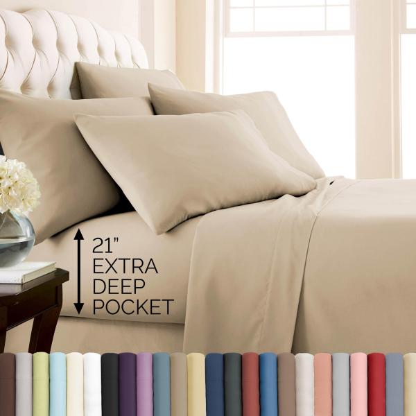 商品名: Southshore Fine Living, Vilano Springs, 6-Piece, 21-Inch Extra Deep Pocket Sheet Set, Premium Quality, Easy Care, S...