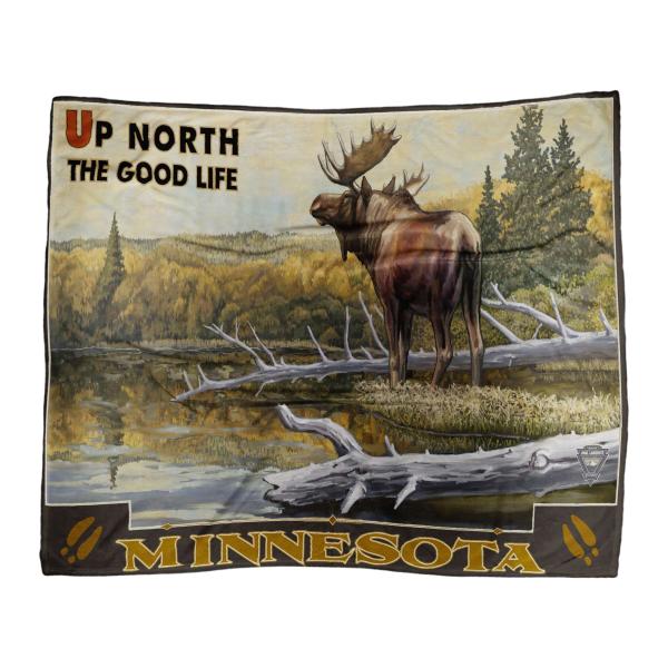 商品名:  Up North The Good Life Minnesota Ultra Fleece Bed Sofa Travel Cozy Blanket from Travel Artwork by Artist Paul A. L...