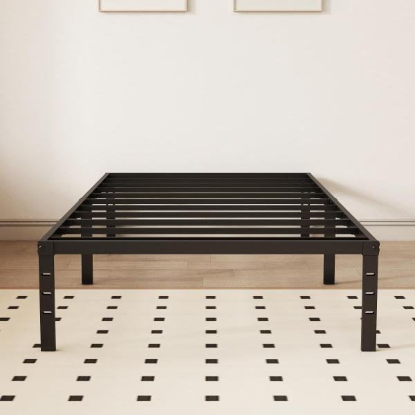 商品名:  Joceret Twin Bed Frames No Box Spring Needed,18 Inch Heavy Duty Metal Platform Support up to 3500 lbs with Steel S...