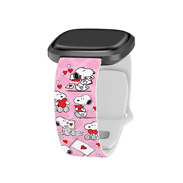 商品名:  Affinity Bands Peanuts Valentines HD Watch Band Compatible with Fitbit Versa 3 &amp; Sense 1 (20mm Short Snoopy Lo...