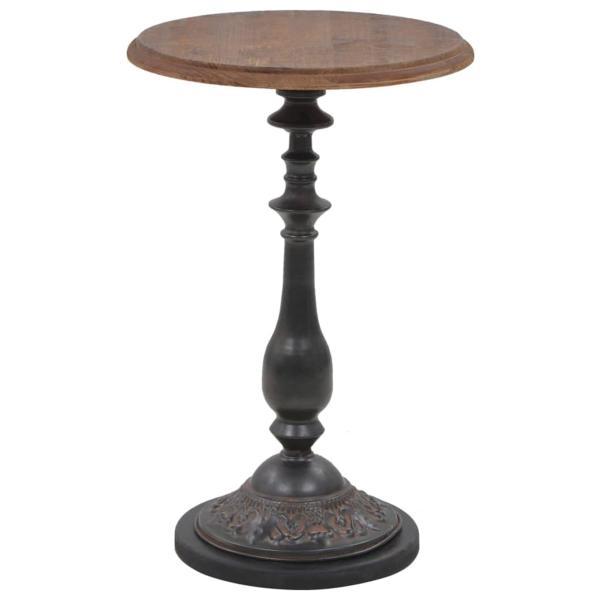 商品名:  Tidyard End Side Table, Fir Wood Tabletop Steel Base Telephone Stand Brown for Living Room, Bedroom, Home, Office ...