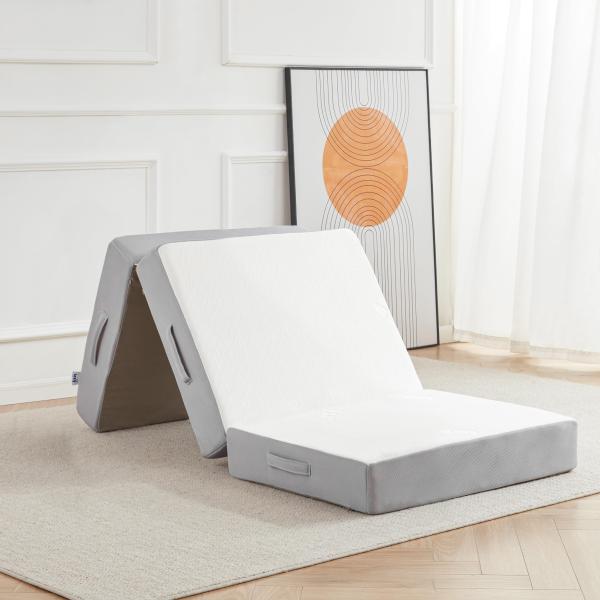 商品名: Lazyzizi 折りたたみマットレス 6インチ 低反発素材 三つ折りマットレス Lazyzizi Folding Mattress, 6 Inch Memory Foam Tri-fold Mattress with Breat...