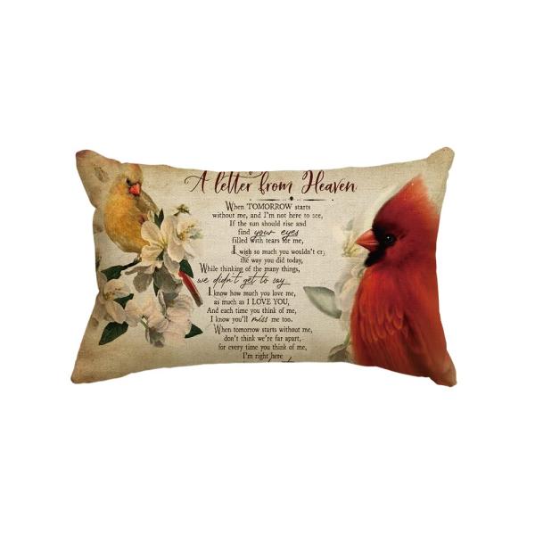 商品名: AVOIN colorlife カージナリス 天国からの手紙 スロー枕カバー 12 x 20インチ 北部カーディナル 日常生活 思い出の記念クッションケース ソファ カウチ用 AVOIN colorlife Cardinalis ...