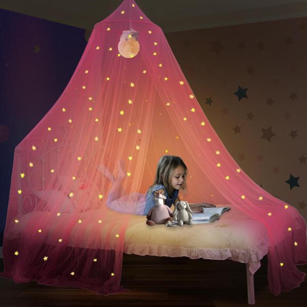 商品名: Auvent de lit avec 〓toiles fluorescentes phosphorescentes, 230 Moustiquaire pour b〓b〓, Enfants, gar〓ons, Filles, Fi...