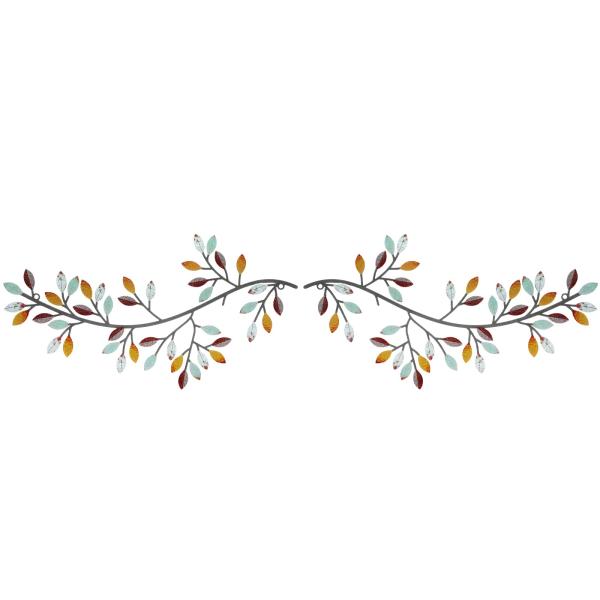 商品名: Hotop 2ピース メタルツリーリーフ 壁装飾 つる オリーブの枝 葉 ウォールアート 錬鉄製 スクロール彫刻 ベッドの上 リビングルーム 屋外装飾 (エレガントな色、クラシックスタイル) Hotop 2 Pieces Meta...