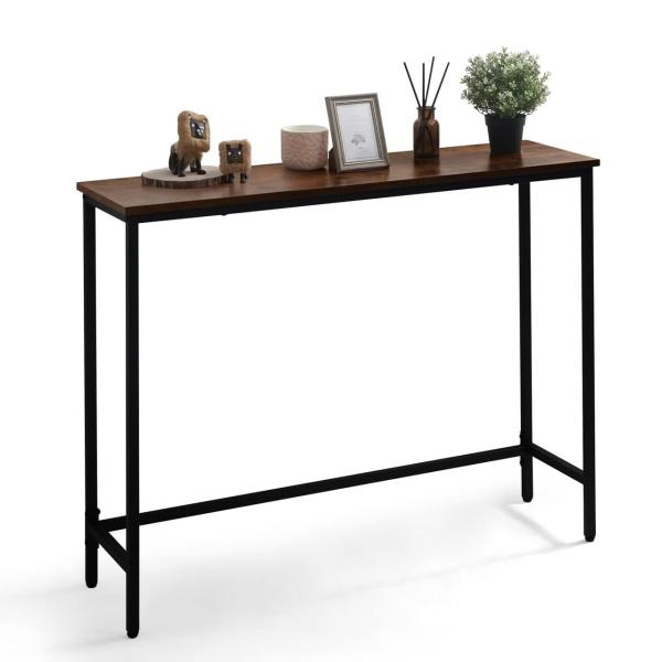 商品名: CAPHAUS 41インチ クラシックコンソールテーブル 玄関用 モダンソファテーブル リビングルーム用 工業用ソファコンソールテーブル 廊下用スナックエントランステーブル カウチテーブルの後ろのアクセント、植物テーブル、素朴なオ...