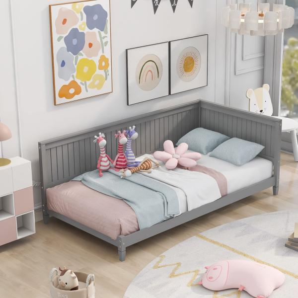 商品名: Harper &amp; Bright Designs ツインデイベッドフレーム ツインサイズプラットフォームベッド スラットサポート付き 頑丈な木製ツインソファベッド リビングルーム ベッドルーム用 ボックススプリング不要 (ツ...