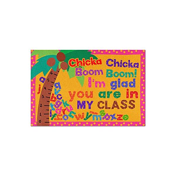 商品名: 教師教室- Chicka Chicka Boom Boom - I'm Glad You are in My Class 玄関 ウェイラグ ドアマット ソフト 滑り止め 洗濯可能 バスラグ フロアマット ホームバスルーム キッチン...