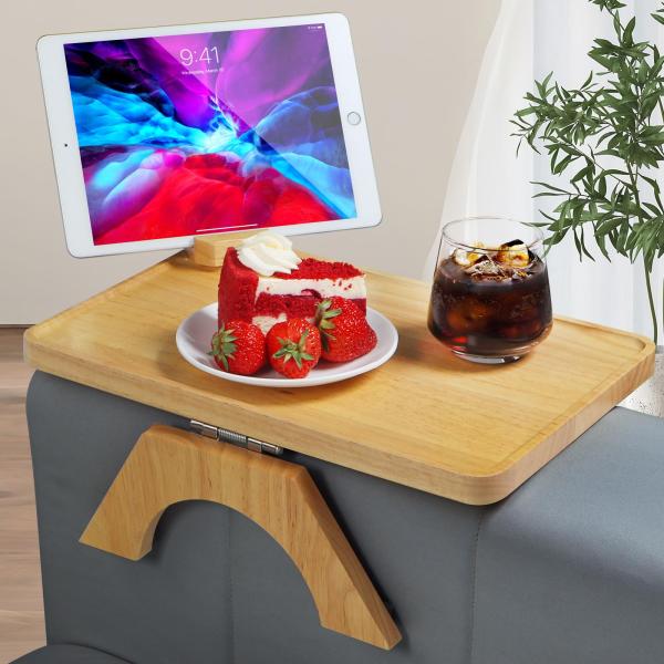 商品名: CAINTOO ソファ テーブル 大きい 木製 HM5215 Upgrade 15x9.9 Couch Arm Table Tray for Sofa, Center Console Armrest Clip Table for ...